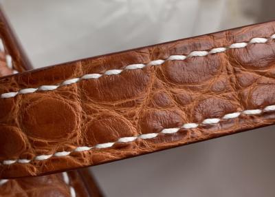 Cina Borsa quadrata della pelle del coccodrillo, borsa della pelle del coccodrillo di Brown giallastro in vendita