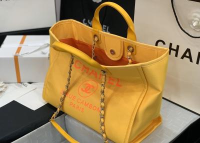 Cina Borsa di lusso della tela del denim giallo della spiaggia per acquisto di viaggio in vendita