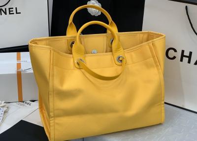 Cina Borsa di lusso della tela del denim giallo della spiaggia per acquisto di viaggio in vendita
