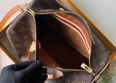 Cina Borsa veloce 30 Damier Ebene Carvas del monogramma all'aperto di Brown LV in vendita