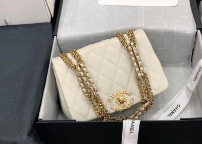 Cina Pelle di pecora diagonale bianca Tote Bag With Box Shape della spalla della ragazza in vendita