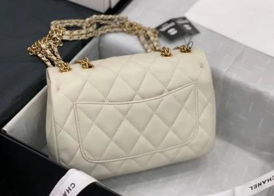 Cina Pelle di pecora diagonale bianca Tote Bag With Box Shape della spalla della ragazza in vendita