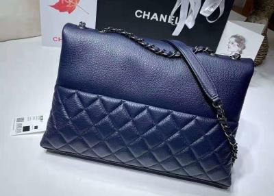 Cina Una capacità del sacco per cadaveri trasversale di lusso blu della pelle bovina 32cm della spalla grande in vendita