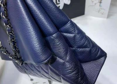 Cina Una capacità del sacco per cadaveri trasversale di lusso blu della pelle bovina 32cm della spalla grande in vendita