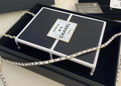 Cina Progettista Bag Black And delle signore della Catena 18cm della scatola della pelle di pecora bianco in vendita