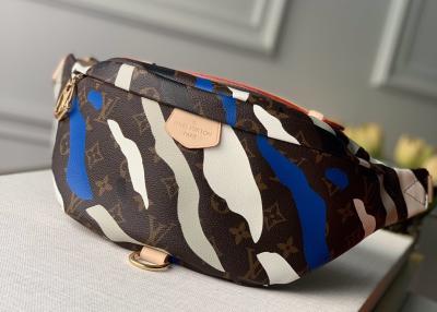 Cina Forma aperta dello gnocco della borsa della vita delle signore della chiusura lampo della tela del monogramma del cammuffamento in vendita