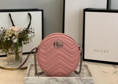 Cina GG Marmont Wave intorno alla lunghezza di cuoio morbida della borsa di cuoio piena 18.5cm della catena in vendita