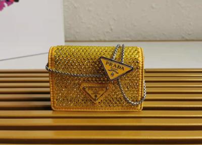 China Duchesse ajustável Crystal Design Leather Crossbody Bag à venda