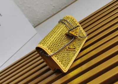 China Duchesse ajustável Crystal Design Leather Crossbody Bag à venda