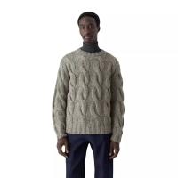China Men's 100% wool fancy yarn cable pullover for sale