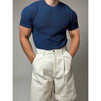 China Men's 100% long stable cotton short sleeve pullover for sale