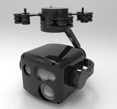 China Black Thermal Imaging Security Camera With Light Weight Uncooled Gimbal for sale