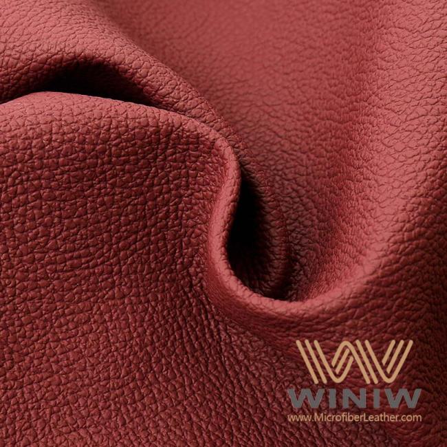 1.4mm Thickness Lychee Textured Soft Solid Color for Bags Vegan Lather