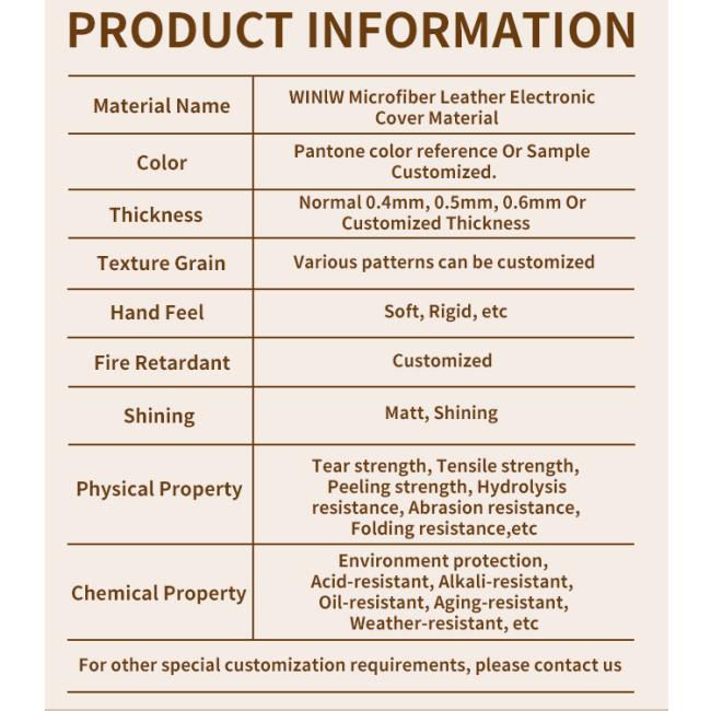  Microfiber Leather For Electronics Cover