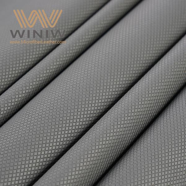 Gray Diamond Patterned Faux Leather For Gloves Vegan Friendly Embossed Fabric