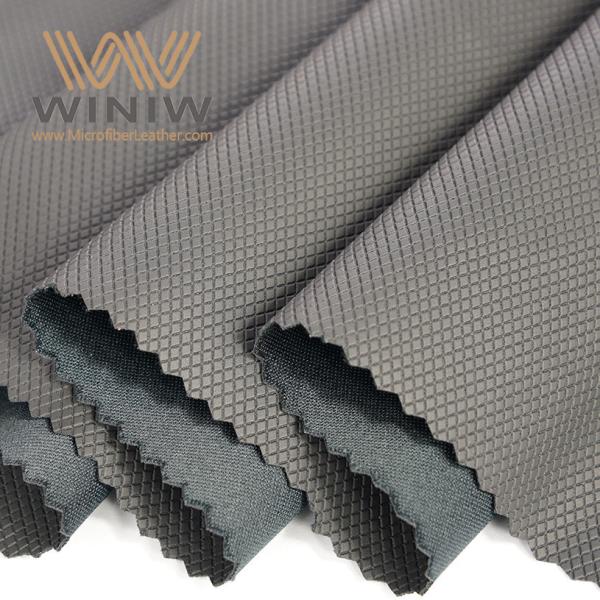 Gray Diamond Patterned Faux Leather For Gloves Vegan Friendly Embossed Fabric