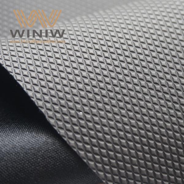 Gray Diamond Patterned Faux Leather For Gloves Vegan Friendly Embossed Fabric