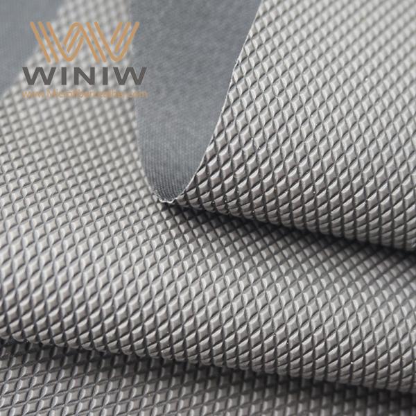 Gray Diamond Patterned Faux Leather For Gloves Vegan Friendly Embossed Fabric