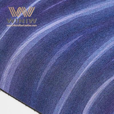中国 High End Purple Micro Fiber Leather Vegan Fabric Bags Leather 販売のため