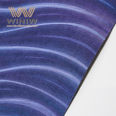 中国 High End Purple Micro Fiber Leather Vegan Fabric Bags Leather 販売のため