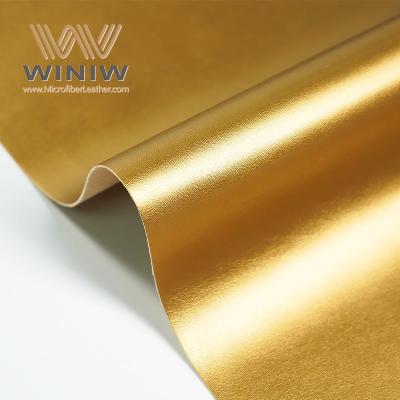 China Gold Smooth Microfiber Imtatie Lederen Handschoenen Stoffen Te koop