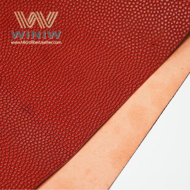 Anti-Slip Microfiber Sythetic Sports Ball Leather Material For Basketball