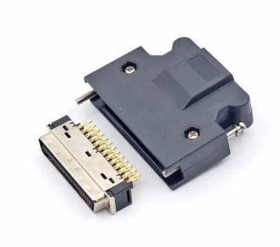 China MDR Wire Mount Male Plug Connector 50pin 0.050inch 1.27mm  SCSI Connector for sale
