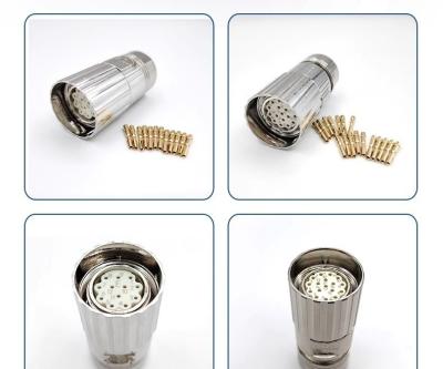China M23 M40 Seriers E P Type Male Female Servo Motor Cable Connectors for sale