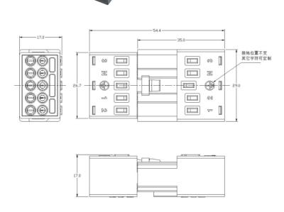 China White 5P 7P LED Light Connector 450V 16A Insert Type for sale