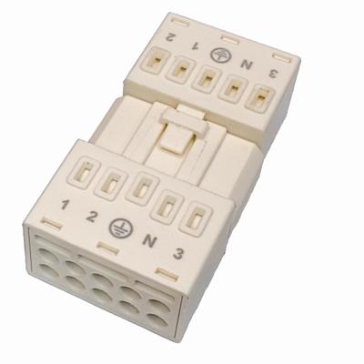 China White 5P 7P LED Light Connector 450V 16A Insert Type for sale
