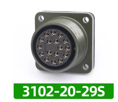 China 5015 US stander plug and base 17pin MS3108A20-29S MS3102A20-29P for sale