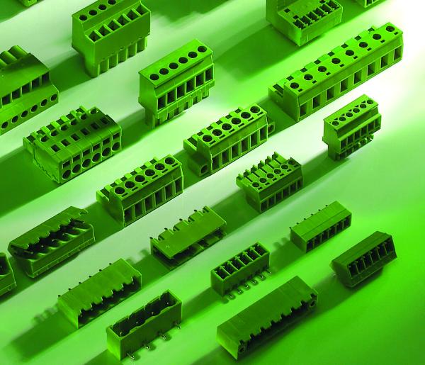 166 Block PCB Screw Terminal Block Phosphor Bronze Ni Plated PA66 UL 94-0 Housing