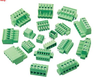 China KEFA connectors, terminal block screw type, 128L-3.5 3.81 pcb screw 128 128L 5.0 5.08 green block pcb terminal blocks for sale