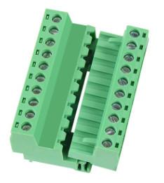 China Conexión enchufable del alambre del verde 2-24P del bloque de terminales de RD2EDG-UKR-5.0 5.08-KR en venta