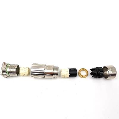 China 9M23 Heavy-Duty Servo Motor Connector Aviation Plug with 12, 19 Holes and 17 Cores Square Socket for sale