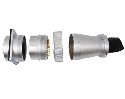 China 1000V Voltage Rating Servo Motor Connector with Silver and Gold Plated Contacts for Panel and Cable Mount for sale