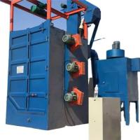 China Hook Hanger Type LPG Cylinder Shot Blasting Machine 500 Cylinders per Hour 8 Turbines for sale