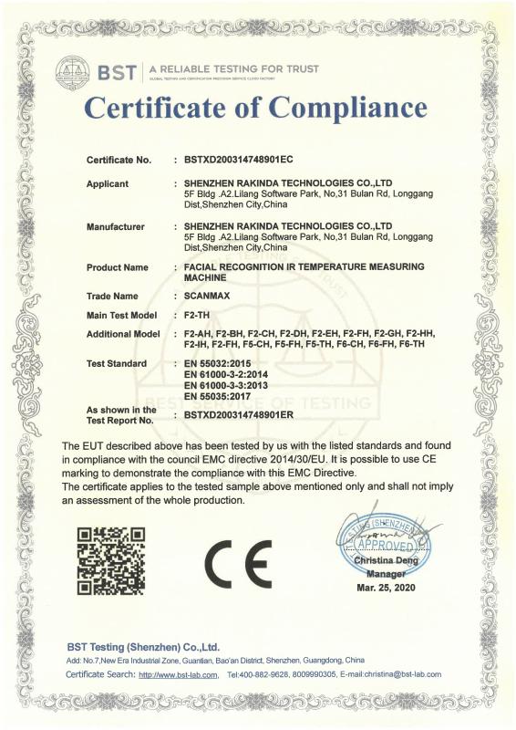 CE - Shenzhen Rakinda Technology Development Co., Ltd.