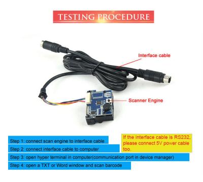 中国 高速プロセッサ1Dのバーコードの走査器モジュール線形CCDセンサーのイメージの認識システム 販売のため