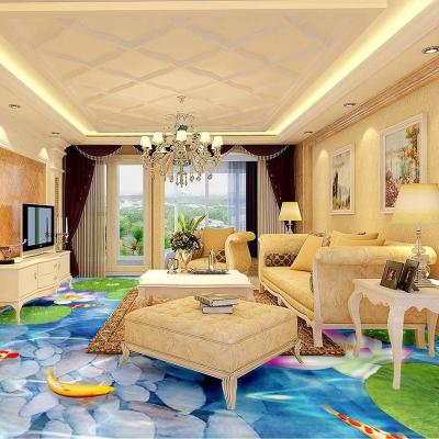 China watering Epoxy self-leveling bedroom bathroom 3D floor clear epoxy floor paint for sale