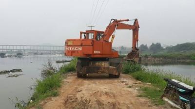 China EX100WD  used HITACHI wheel excavator for sale excavators digger for sale