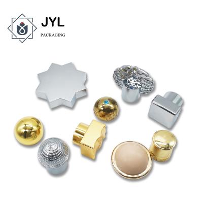 中国 Gold Round Luxury Perfume Metal Bottle Cap Electroplating No Spill SA8000 販売のため