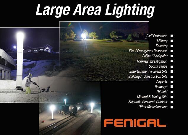 Portable Inflatable Lighthouse Tower Emergency Advertising Hmi 1000W 1-3M Support Customization 0