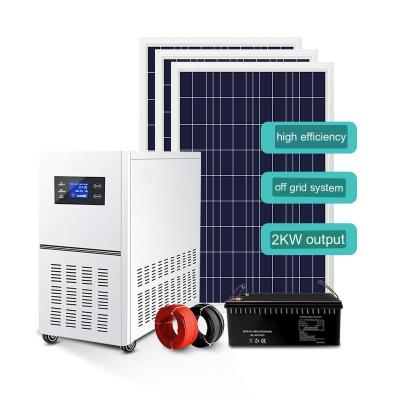 China Photovoltaic Solar Power Panel System 220v Household 2000w Off-Grid Inverter Control for sale