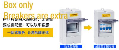 China Plastic Electrical Weatherproof Distribution Box Rainproof IP65 4 6 9 12 18 24 36 Modules MCB for sale