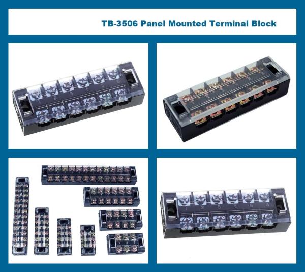 25A 12 Pole Terminal Block 230V 400V 660V Fixed Barrier Screw Plate Mount