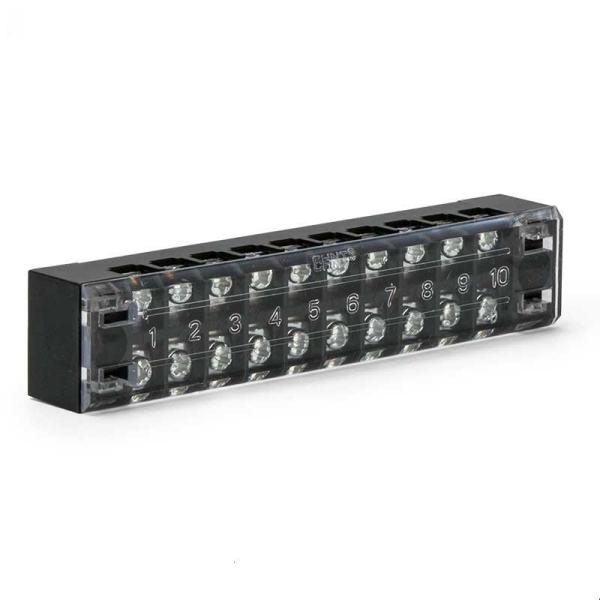 25A 12 Pole Terminal Block 230V 400V 660V Fixed Barrier Screw Plate Mount