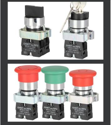 Cina La vampata illuminata comandi elettrici industriali del pulsante NP2 di Chint dirige 24v 230v 1NO1NC in vendita