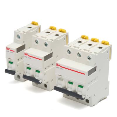 중국 230V MCB C60 산업 차단기 63A 1P 2P 3P 4P 곡선 C 판매용