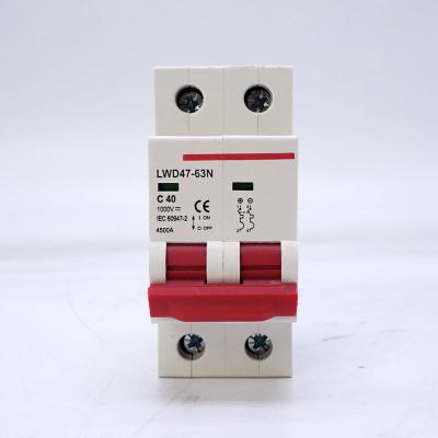 China 1p 2p 3p 4p 6ka 10ka PV 63A Industrial Circuit Breaker DC/AC Solar System for sale